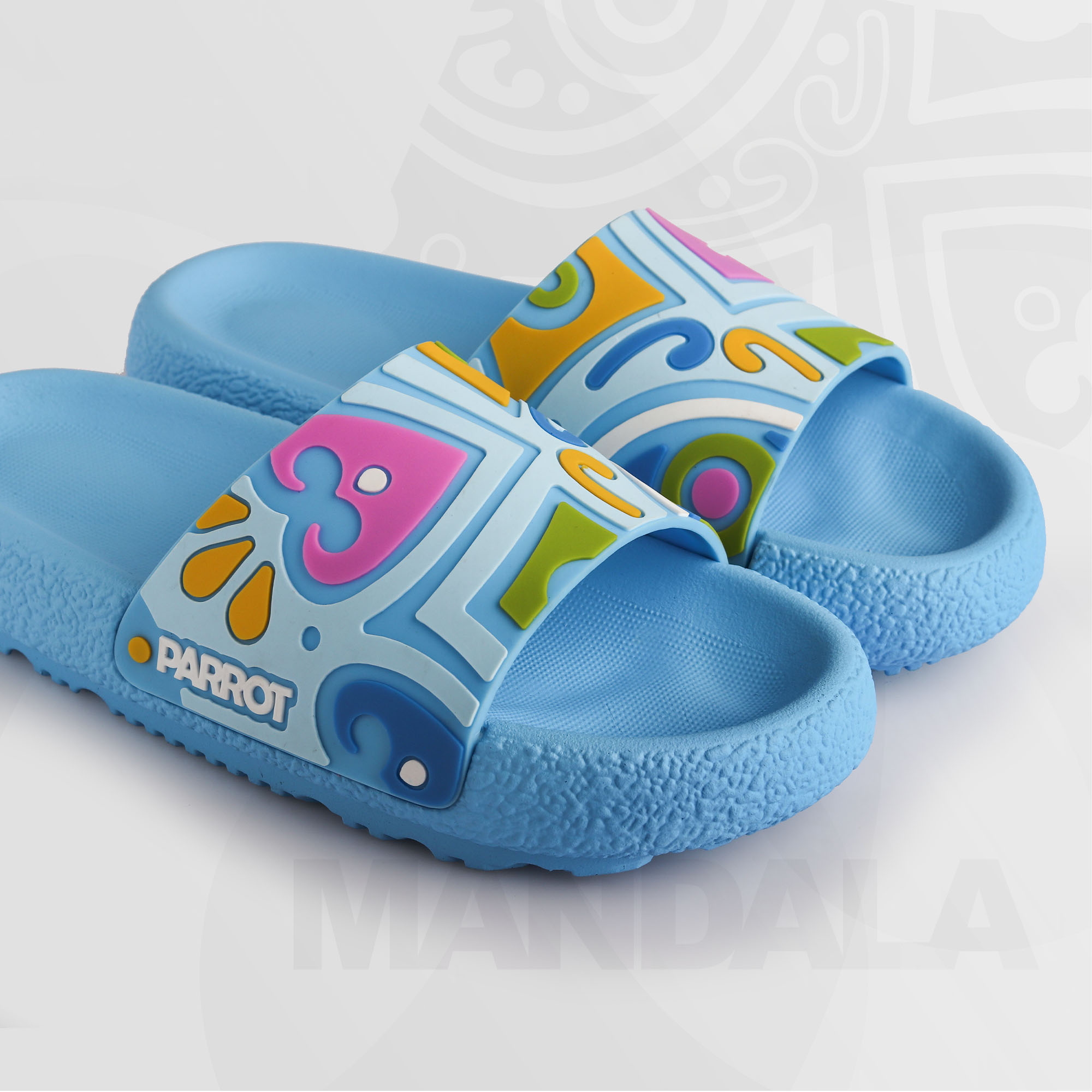 Mandala Cyan Slipper - Parrot Slippers