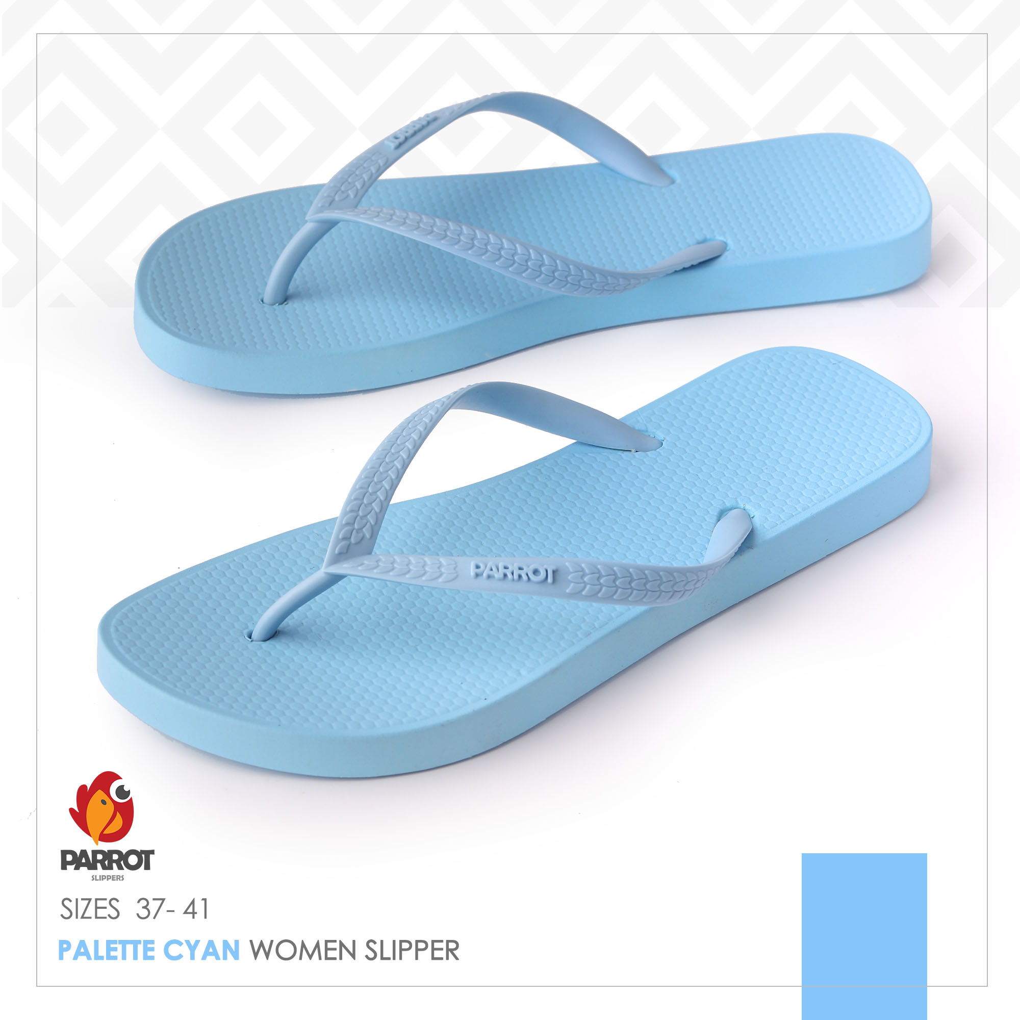 Cyan Slipper - Parrot Slippers