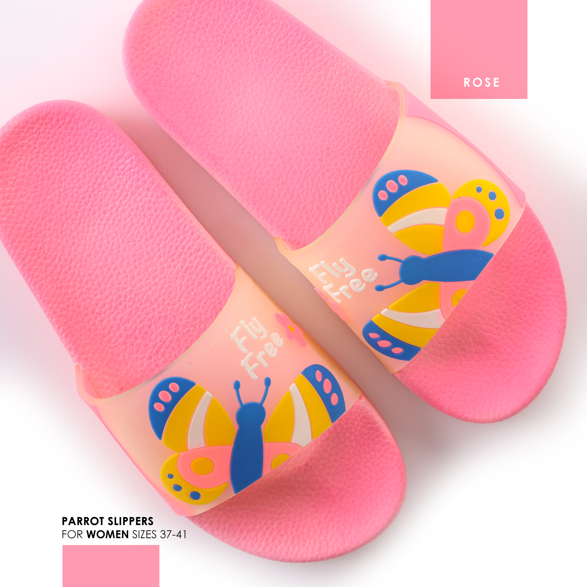 Butterfly Transparent Slippers - Parrot Slippers