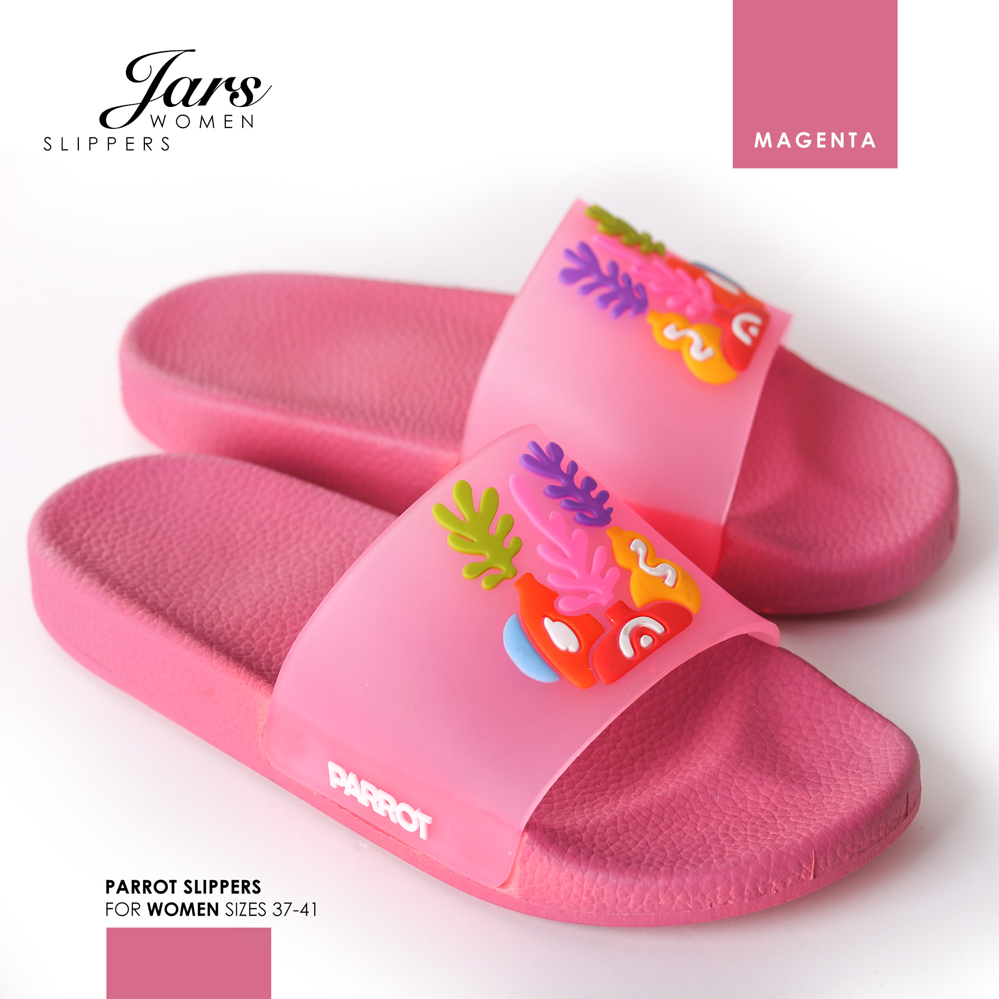 Jars Magenta - Parrot Slippers