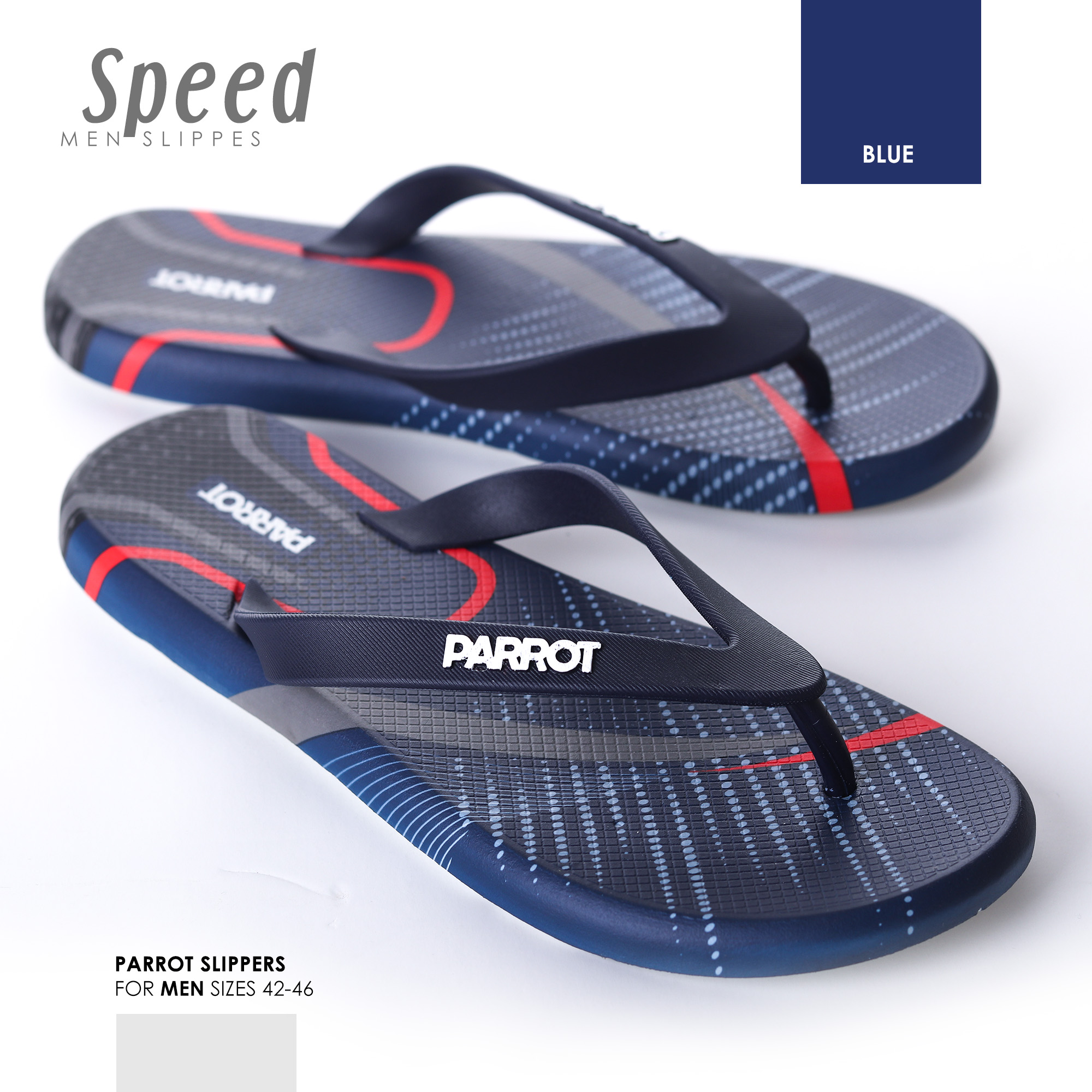 men slippers Speed Blue - Parrot Slippers