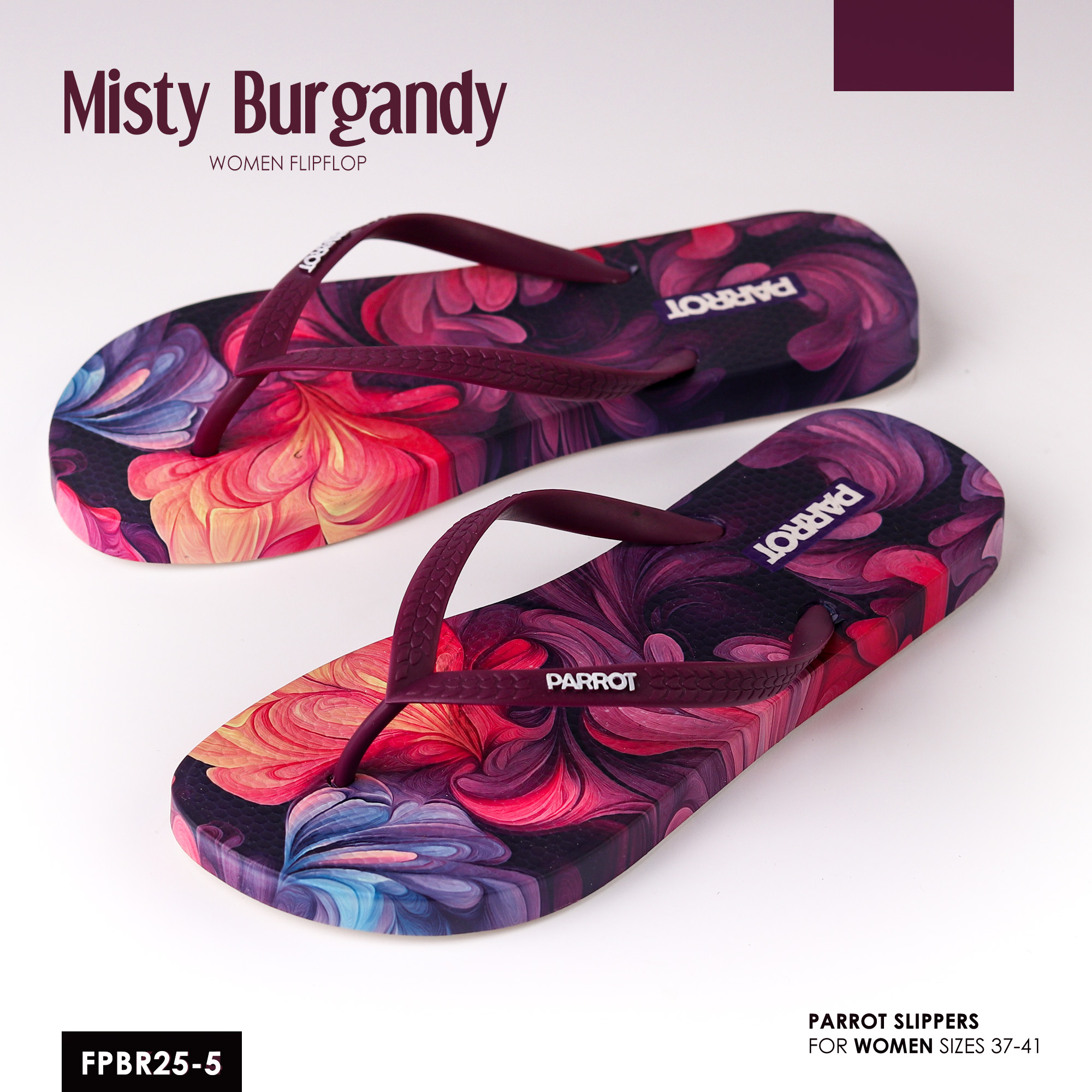 Misty Burgundy - Parrot Slippers