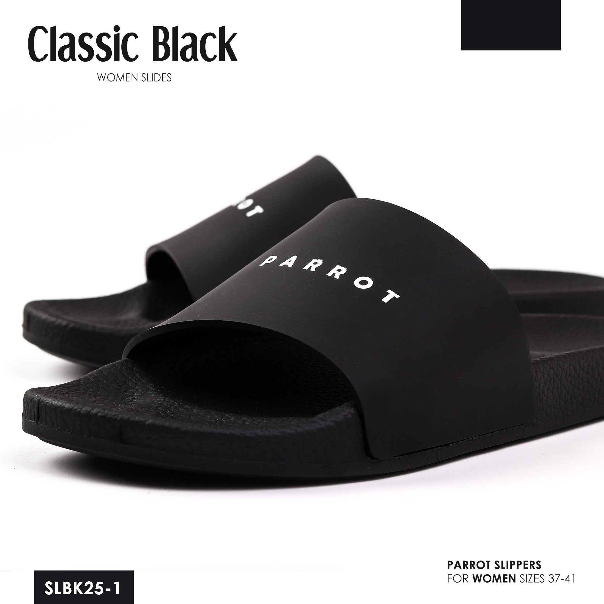 Classic Black - Parrot Slippers