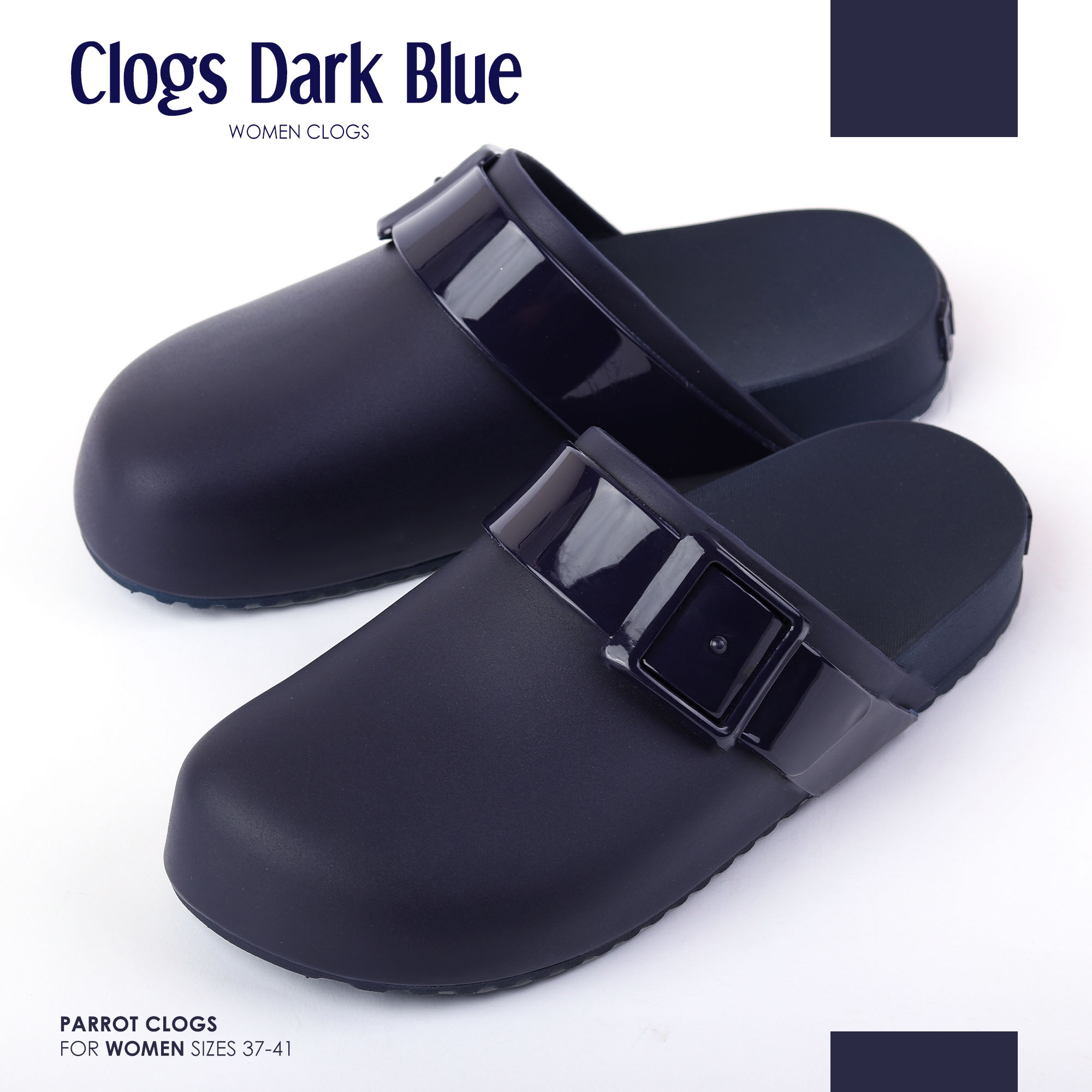 Clogs Dark Blue - Parrot Slippers